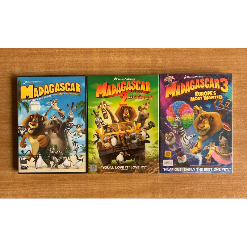 DVD : Madagascar Part 1 2 3 [New] Cartoon/Movie Genuine Disc As Shown ...
