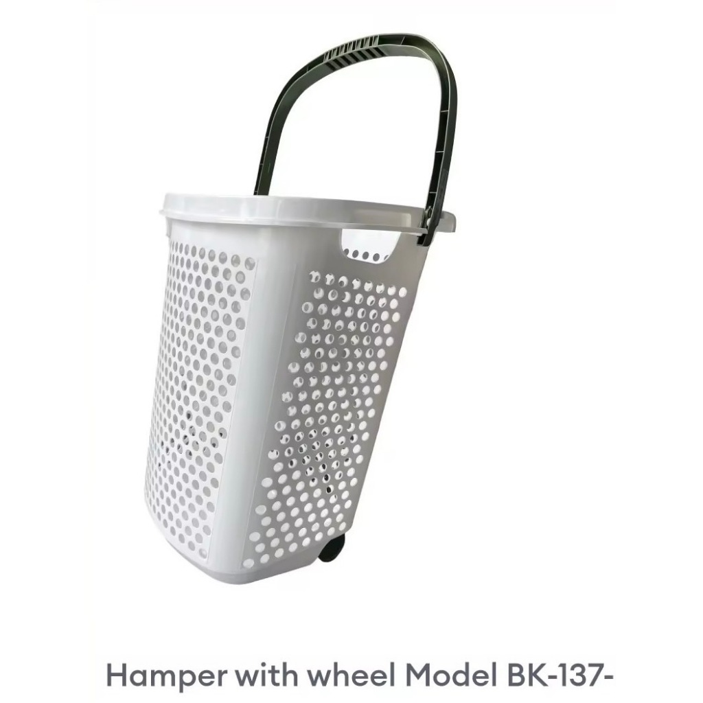 Laundry Basket Olive Green Large Plastic Storage Model BK-137-8 ...