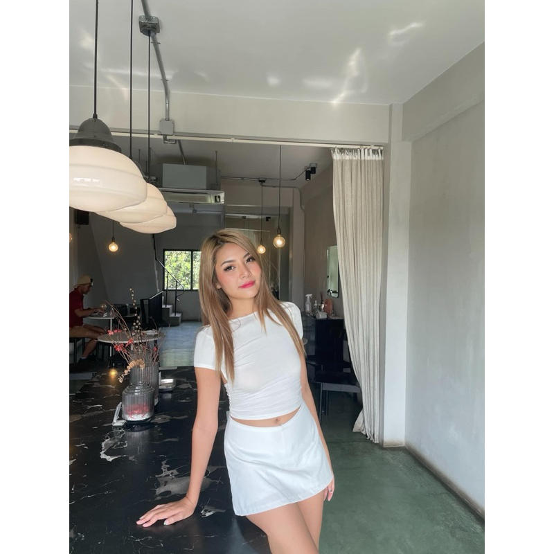 White Atipa Shirt With A Showing Off The Back | Shopee Philippines