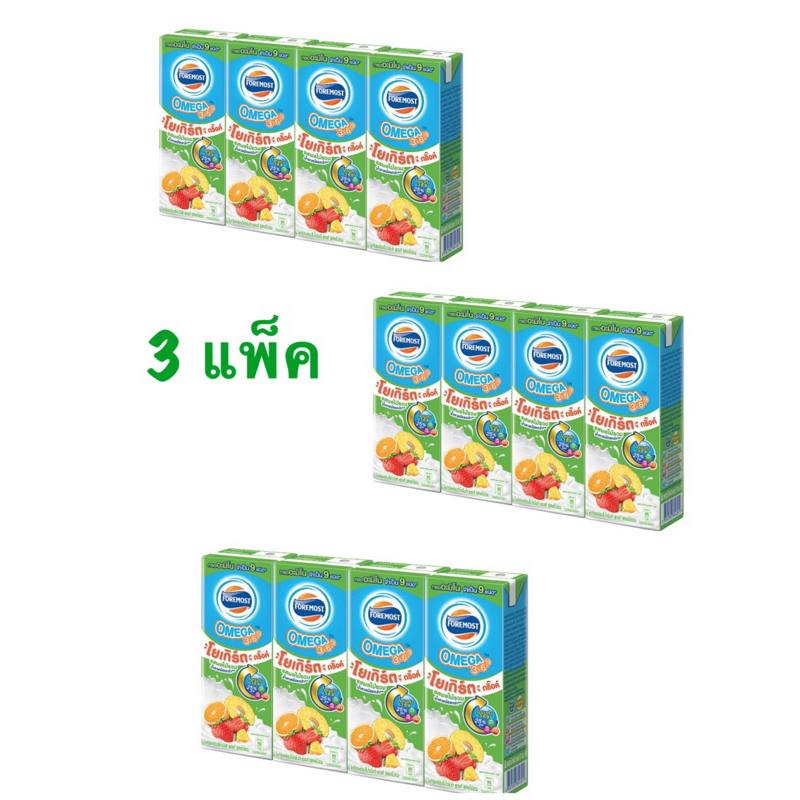 Foremost Omega Yogurt Mixed Fruit 170 Ml. (3 Pack) | Shopee Philippines