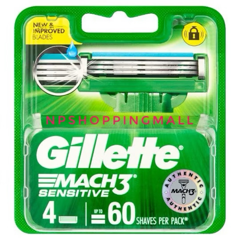 Gillette Mach Tree Sensitive Razor Blades 4 Pack Mach3 | Shopee Philippines