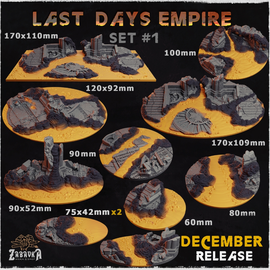 Last Days Empire Bases Ship Out In 1-3 Model base Wargame Warhammer ...
