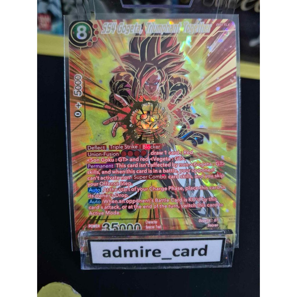 Dragon Ball Super Card Game SS4 Gogeta Triumphant Together BT18-019 SPR Cards | Shopee Philippines