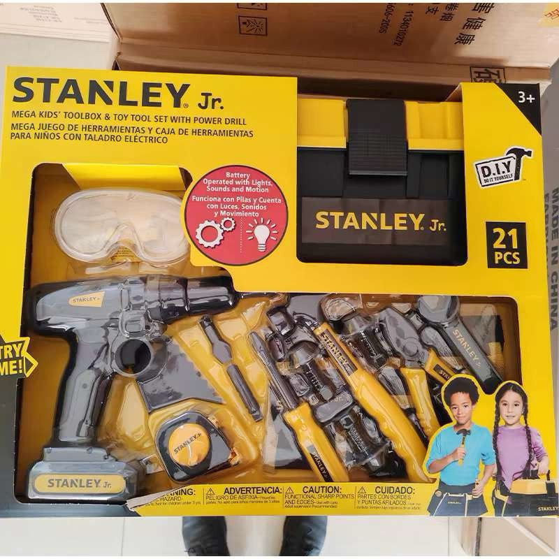 Stanley Jr. Tool Toy Set. Mega Kids' Toolbox 21pcs | Shopee Philippines
