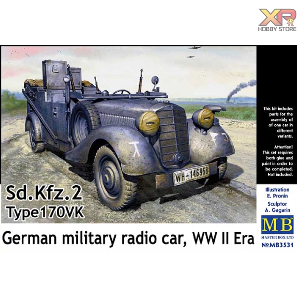 [Master Box Models] 1/35: German military radio car WWII era Sd.Kfz. 2 ...