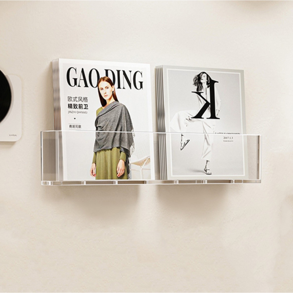 Clear Acrylic Wall Shelf Turntable Display Book Mount | Shopee Philippines