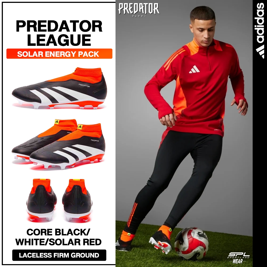 Adidas Football Shoes Cleats FB Predator 24 League Laceless Firm Ground ...