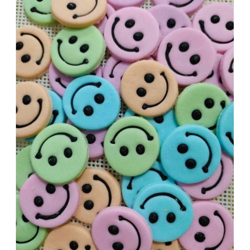 Sugar Gum Paste Smiley Face Cake Decoration 50 Pieces 90 Baht. | Shopee ...