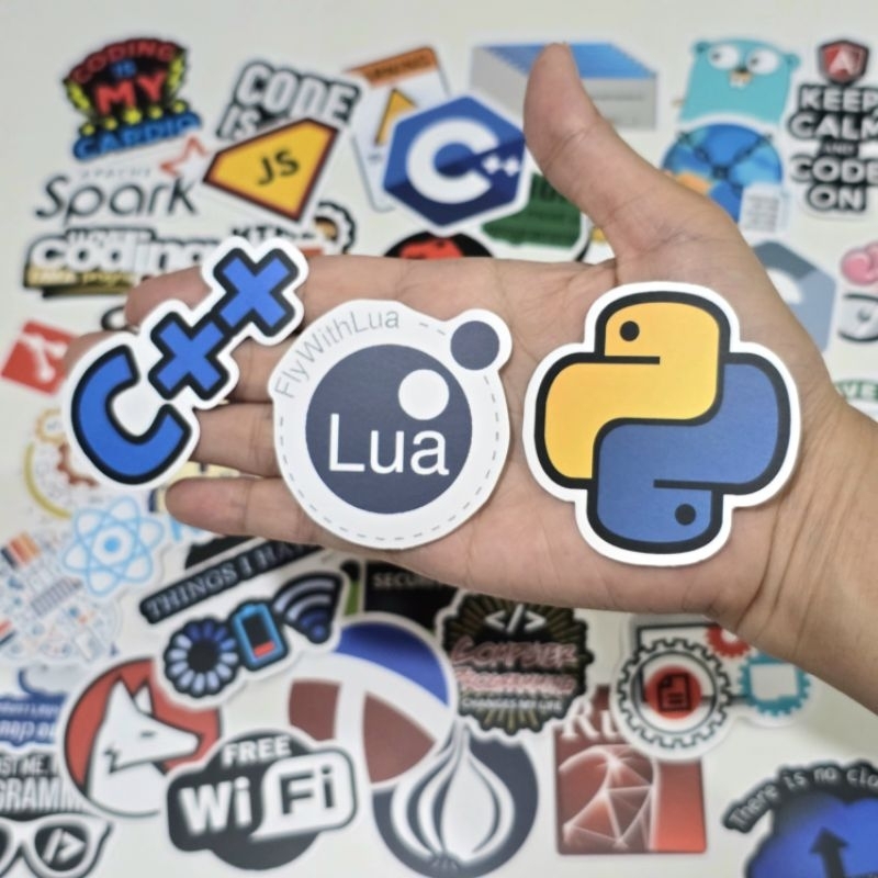 Sticker Programmer coding c++ python wifi Programming pvc Firmly Attached Waterproof (50pcs Pack ...