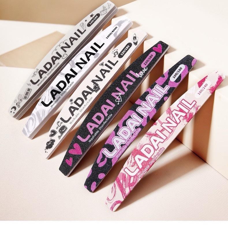 Spccail Ladai nail Thin File Coarse Buff Shiny Cute Pattern | Shopee ...