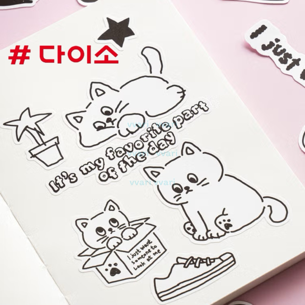 Daiso Korea sticker Korean Pet (30 Pcs/Set) | Shopee Philippines