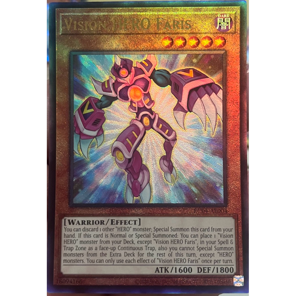 Yugioh Asia-Eng [RC04-AE004] Vision HERO Faris (Ultimate Rare ...