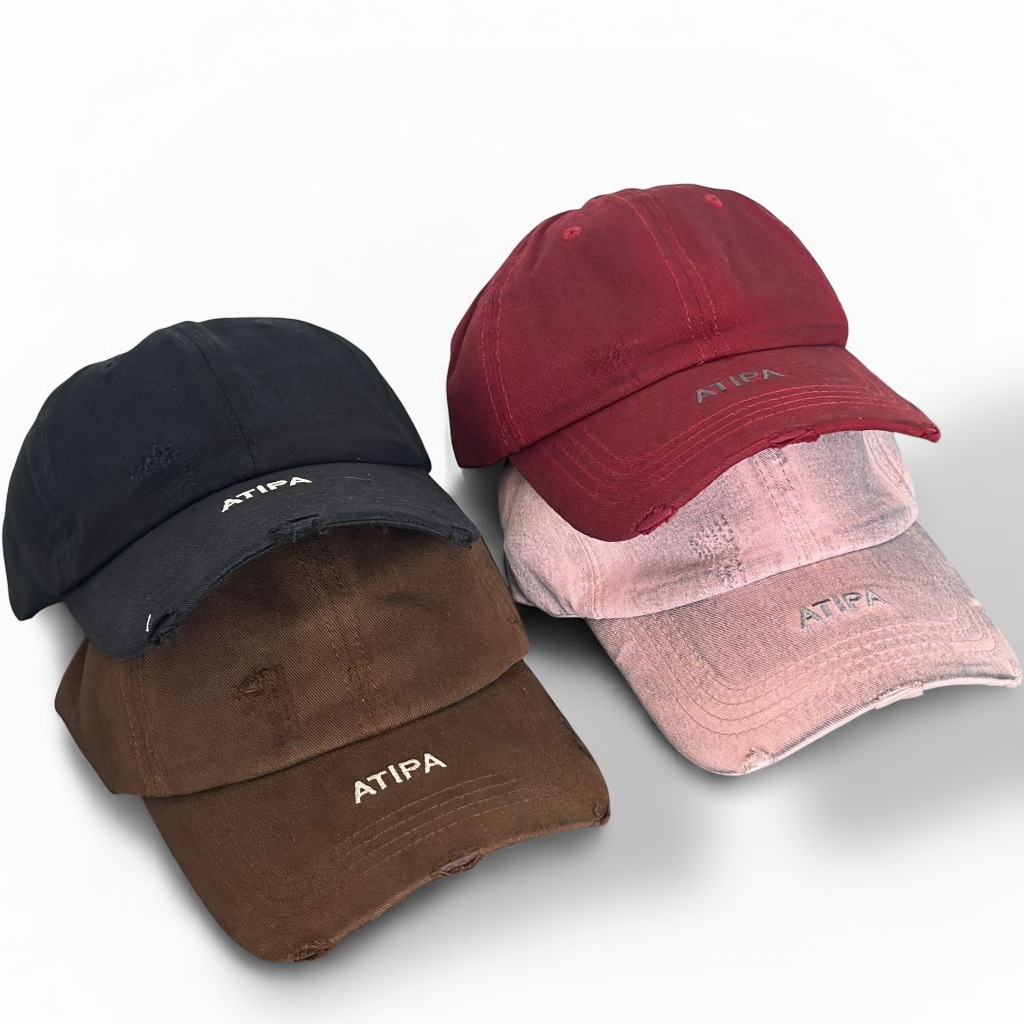 Atipashop-Th VINTAGE BASEBALL CAP Bleached Color Hat ATIPA Logo ...