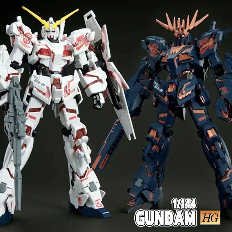 gundam 1/144 hg gunpla Building Blocks (Free Stand Sticker)BANSHEE Wing ...