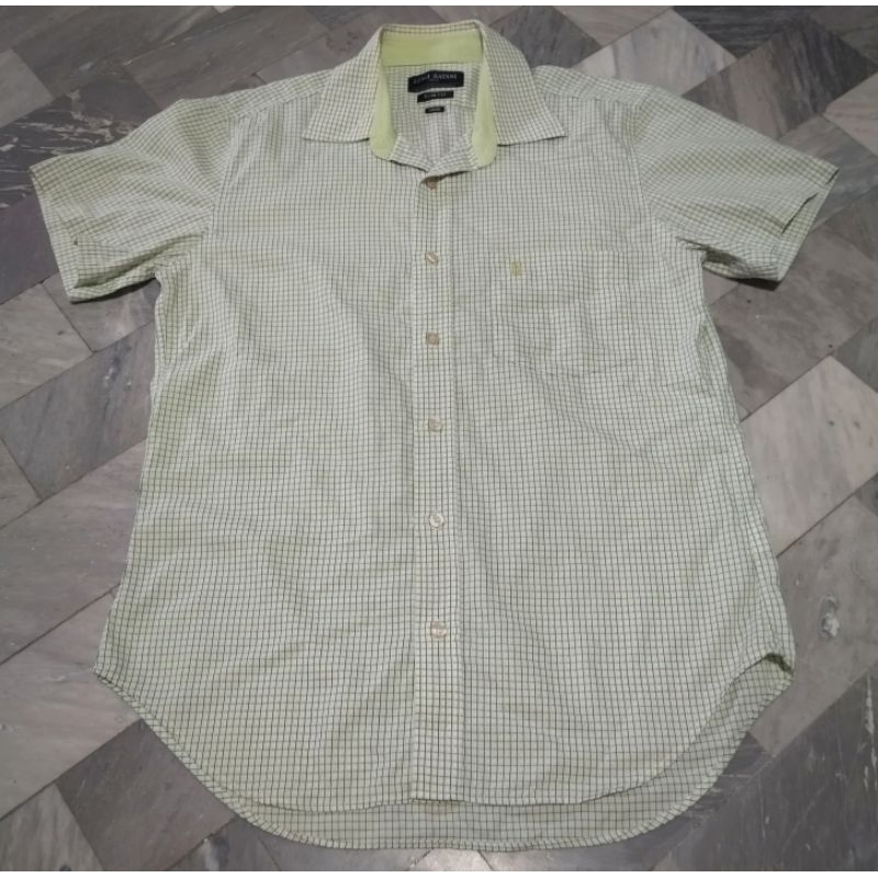 Shirt LUIGI BATANI ITALY Slim FIT Style Size L Bust 40 Light Green ...