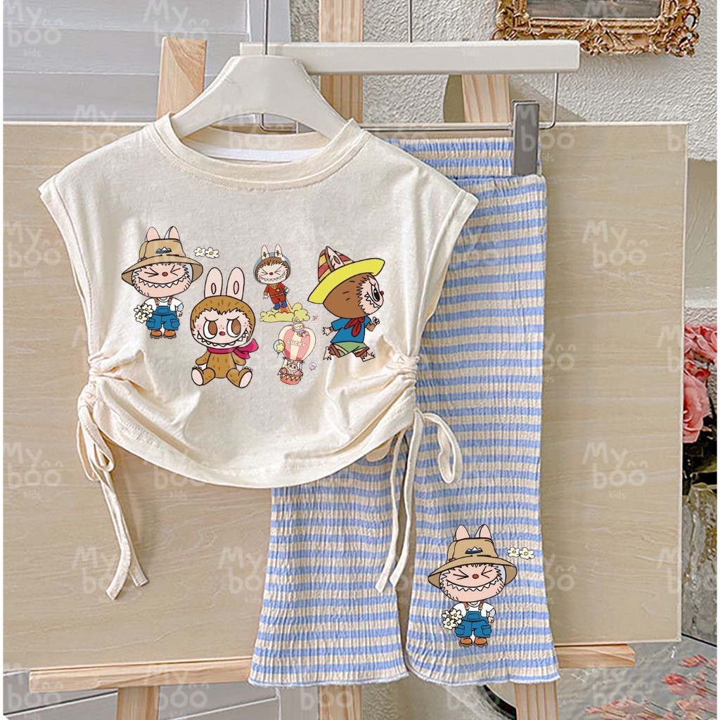 Little Rain Bow Suit Set Labubu Pants | Shopee Philippines