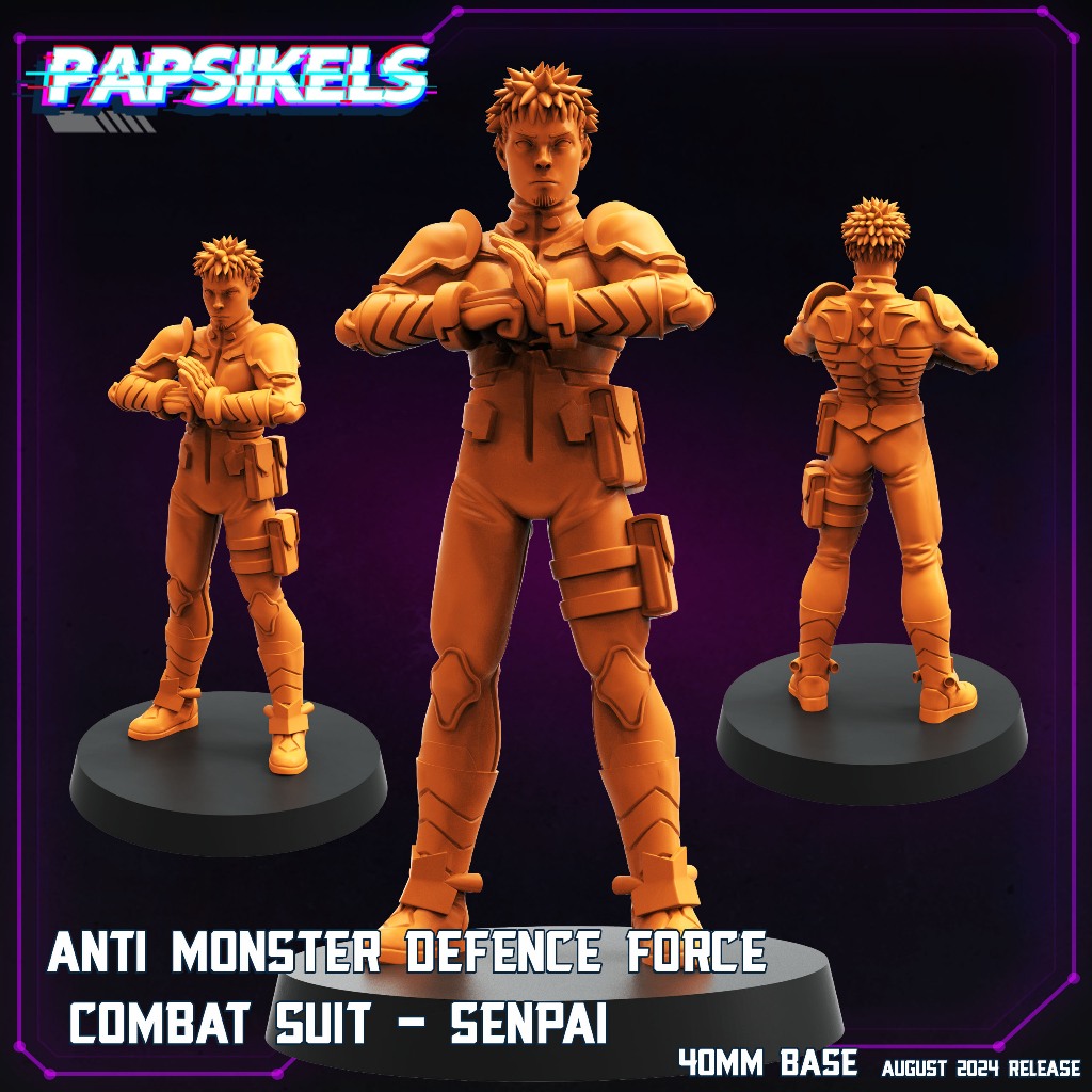 AMDF Combat Suit Senpai-Monster No. 8-Humanoid Human/32mm scale 3D ...