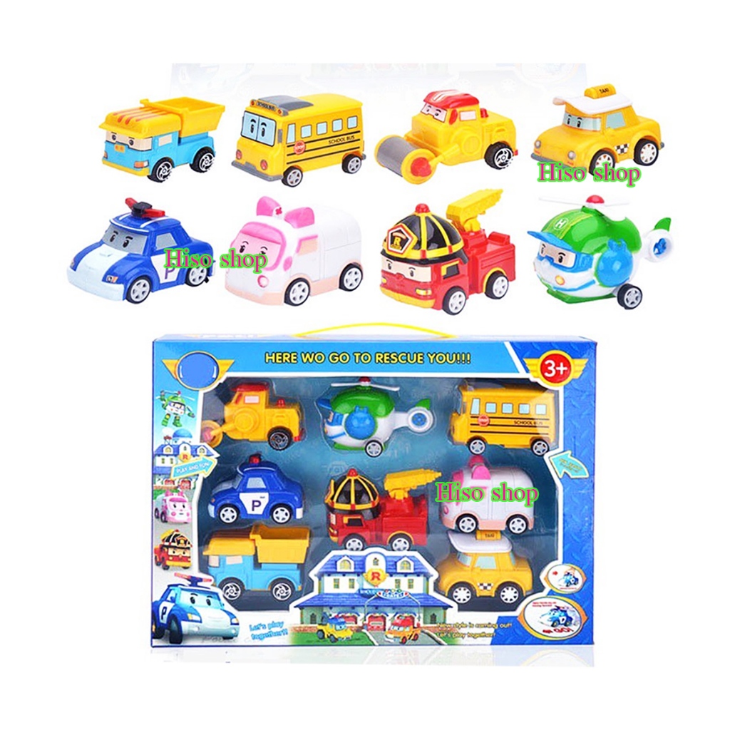 ROBOCAR POLI Has 8 Types In A Box. Robot Transforms Into Car Cartoon ...
