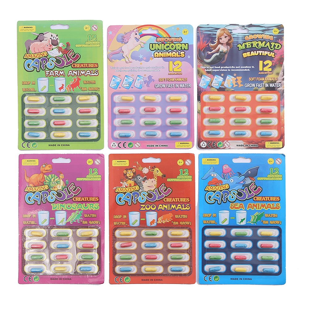 Sponge Capsule Toy Animal Dinosaur Bath For Kids There Are 6 Types To ...