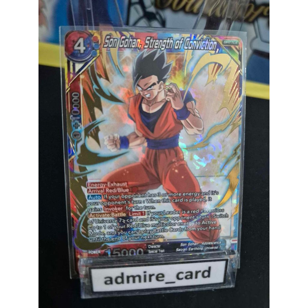 Dragon Ball Super card Son Gohan Strength of Conviction BT20-138 SR ...