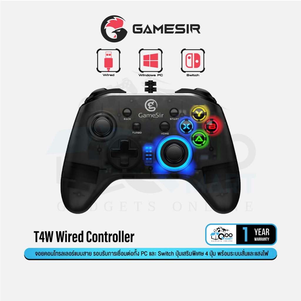GameSir T4w Wired Controller Game With RGB Backlight For PC And ...