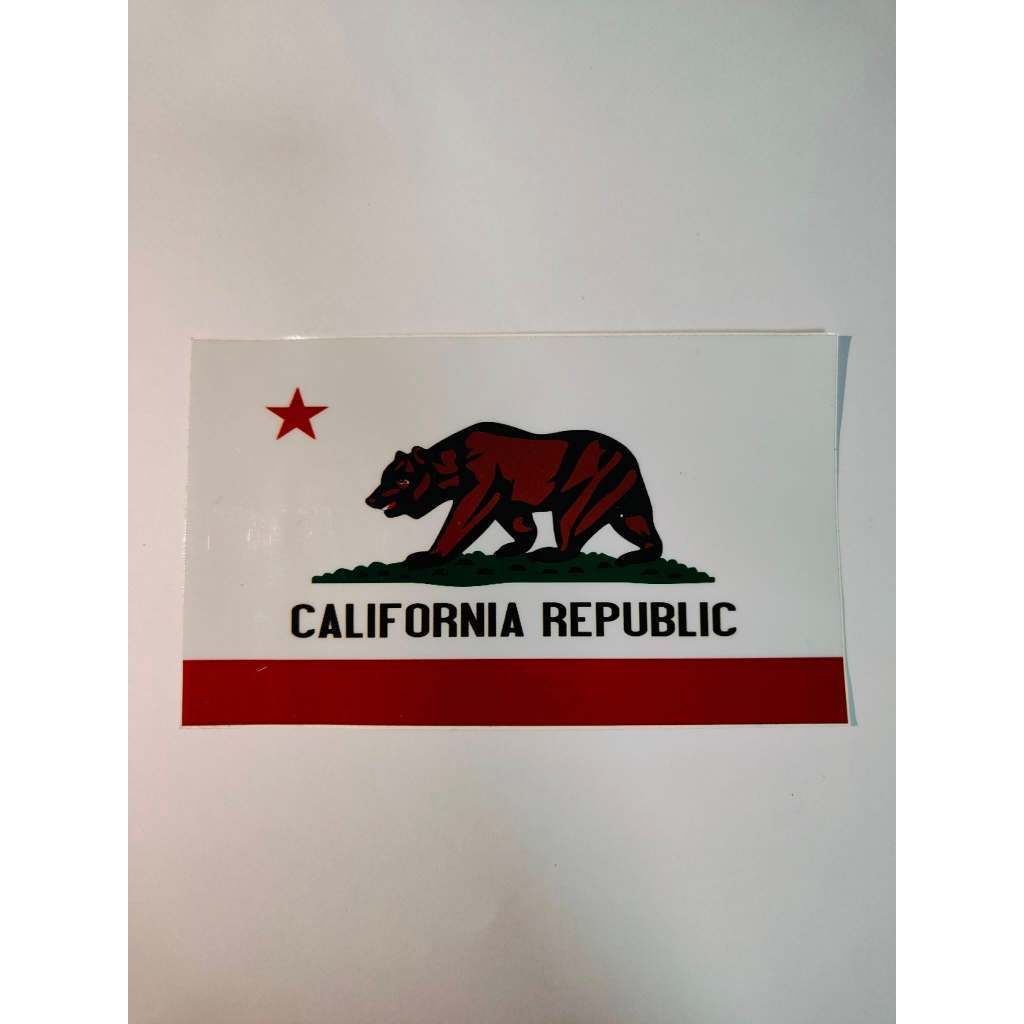 California Flag Sticker Califortani Symbol Republic PVC Texture ...