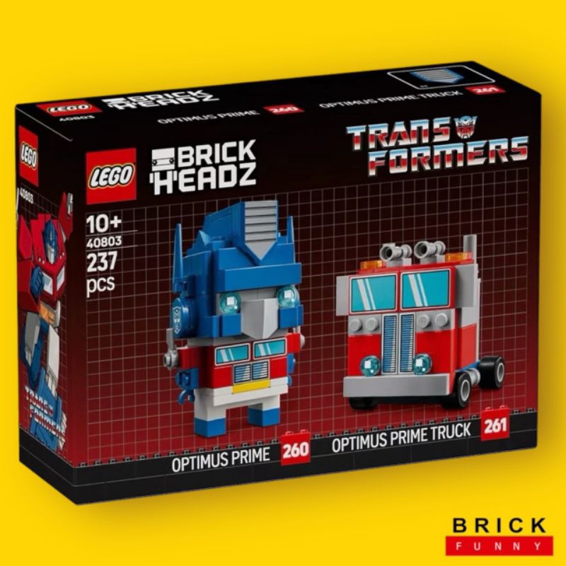 Lego BrickHeadz 40803 Optimus Prime Robot & Vehicle 1 Beautiful Box ...