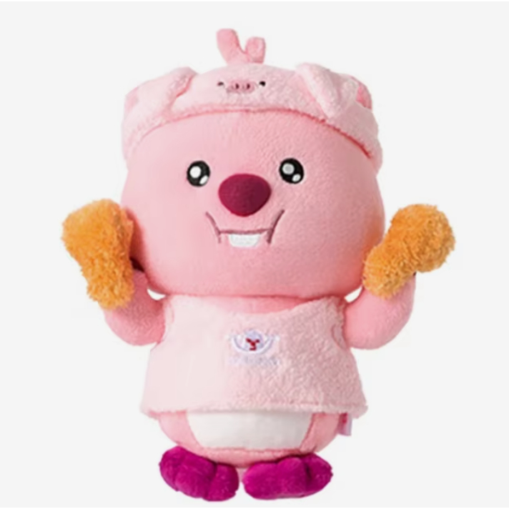 Miniso x loopy Super Cute Beaver Doll Head Cleaning Cloth Headband ...