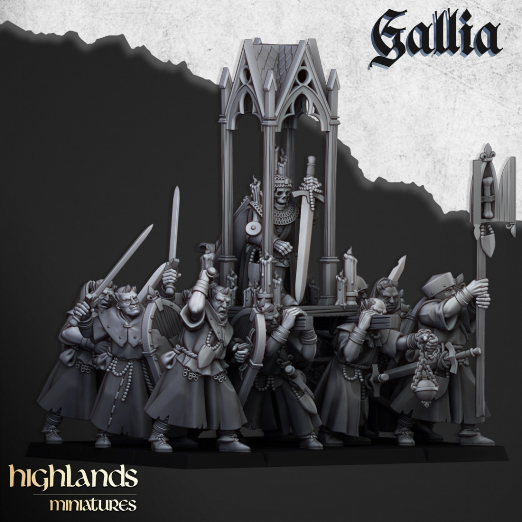 Gallia Reliquary and Pilgrims-Humanoid Human Undead Skeleton/32mm scale ...