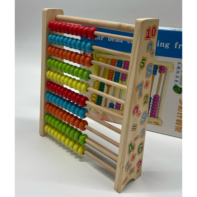 10 Rows Of Numbering Wooden Track Abacus Beads Mathematical Fast ...