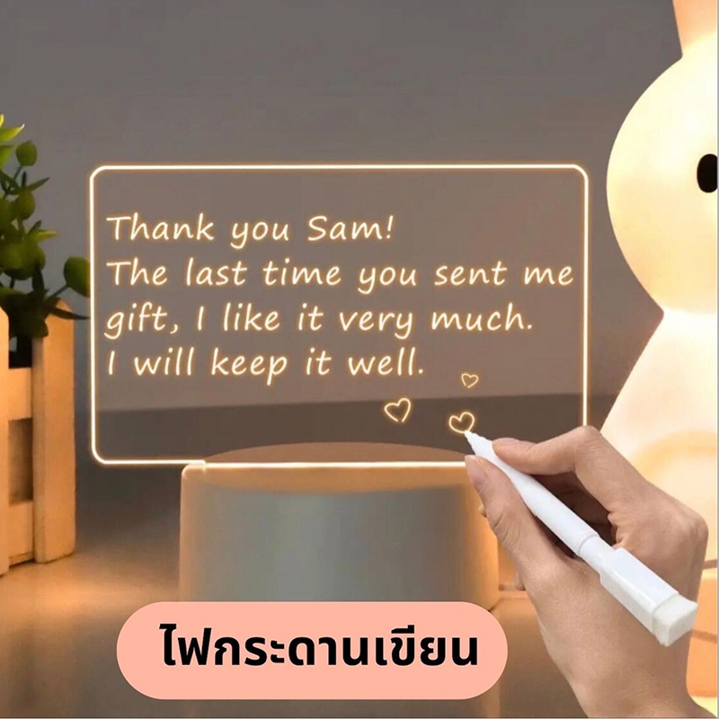 Acrylic Luminous Text Board Lamp Creates Atmosphere. Sharp Writing Desk ...