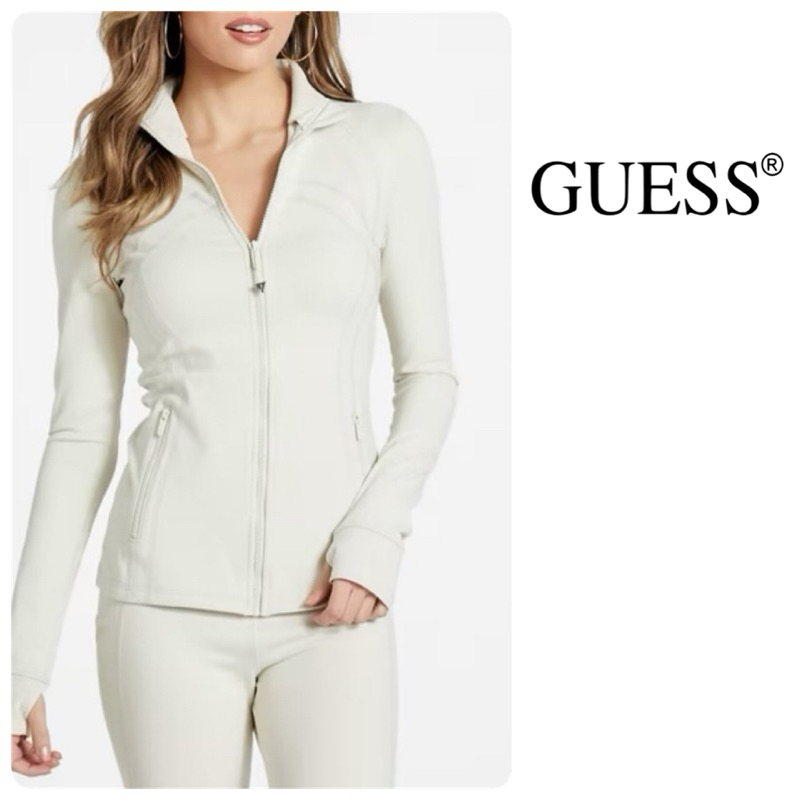 Guess Brand Jacket Sweater Zipper Front Slim Fit | Shopee Philippines