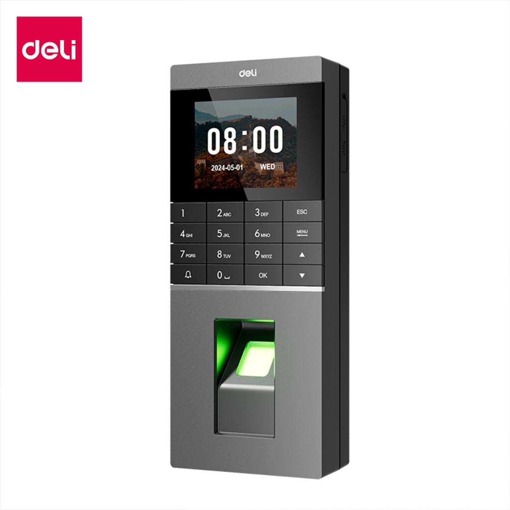 Deli Time Attendance Machine Fingerprint Scanner Thai Menu Secondary ...