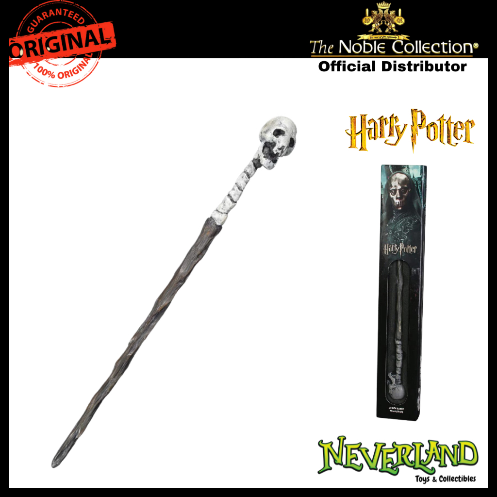 Noble Collection Harry Potter Death Eater Skull Wand with Character Box ...