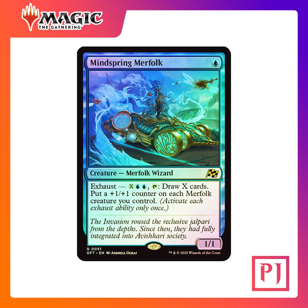 [MTG] Mindspring Merfolk [DFT] [BLUE] [RARE] [FOIL] [ENG] (Magic Card/Magic the Gathering ...