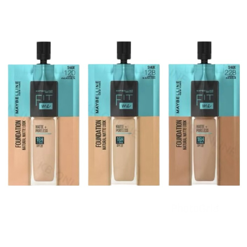 (Sachet) Maybelline FIT ME! Liquid Foundation 5ml New York ME Matte ...