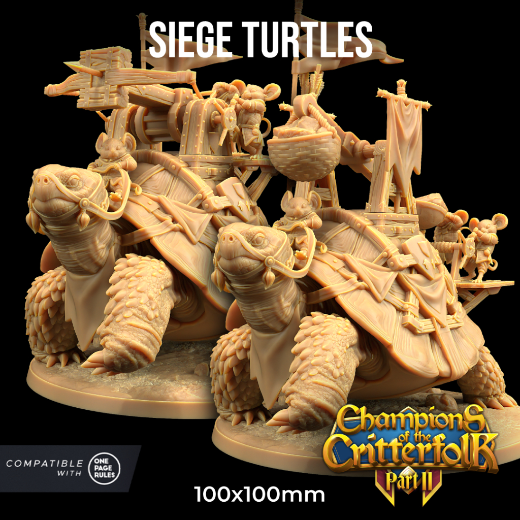 [Champions of The Critterfolk II]-Siege Turtle-Model For DnD miniature ...