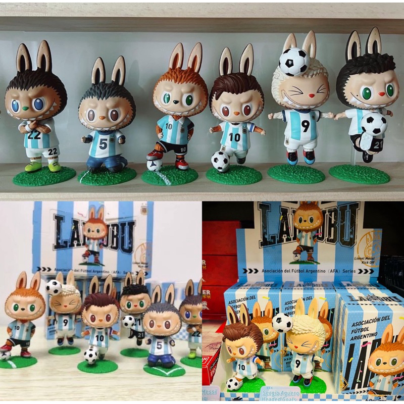 LABUBU Argentina Football Team 6 Units 1 Lifted Box Unwrapped | Shopee ...
