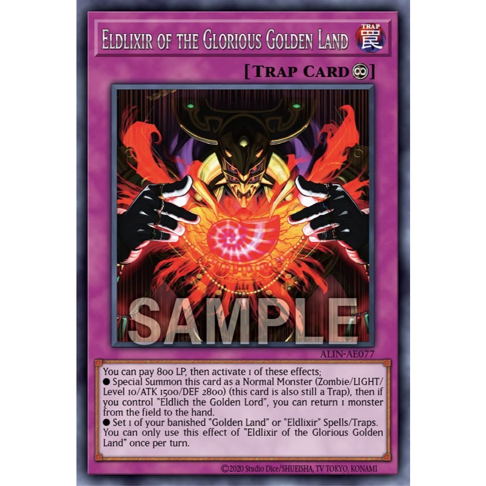Yugioh Asia-Eng [ALIN-AE077] Eldlixir of the Glorious Golden Land (Rare ...