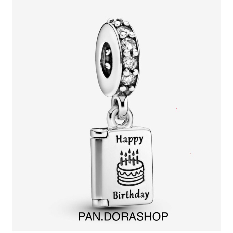 Pandora Happy Birthday card silver dangle charm | Shopee Philippines