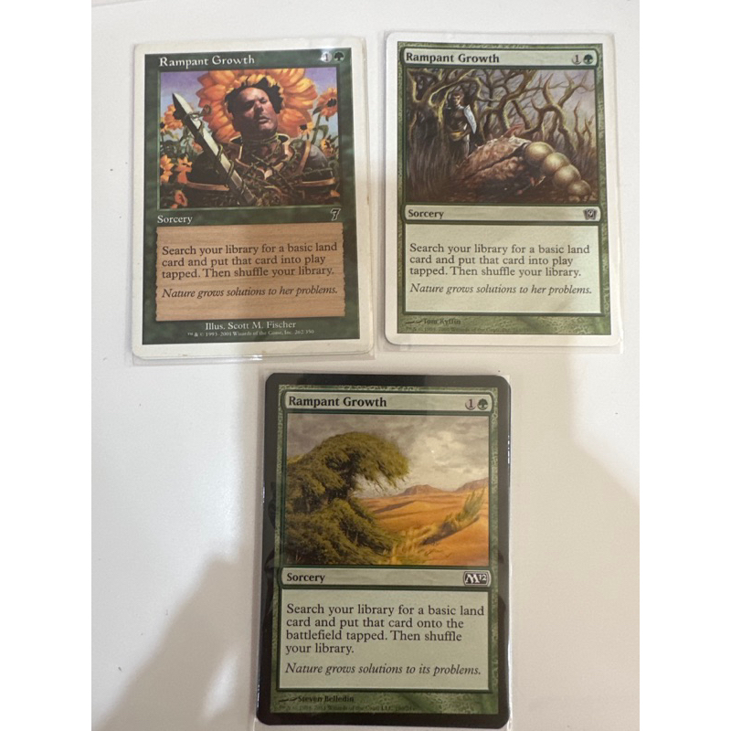 Rampant Growth Magic the gathering Has 2 versions sorcery Of Pat ...