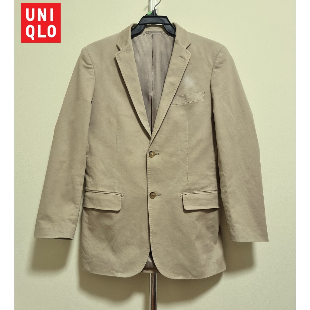 UNIQLO Beige Suit Jacket Bust 40 Inches Secondhand Defective. | Shopee ...