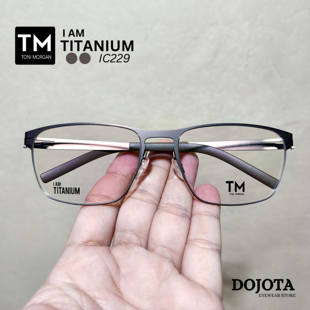Toni Morgan Titanium Eyeglasses Frame Model IC229 Grey Brown | Shopee ...