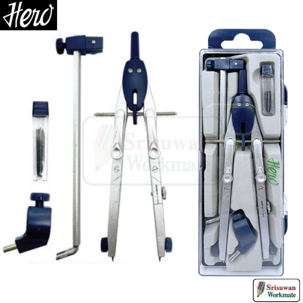 Hero JF-8078 Degree Lock Long Compass Set With Leg Joints Geometrical ...