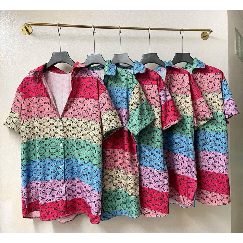 Random Print Fabric Shirt Chest 46 Length 29 Beautiful And Sharp Colors ...