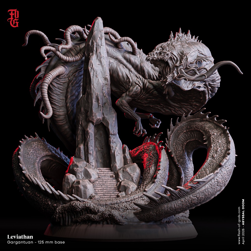 Abyssal Doom-Leviathan-Model For DnD miniature [Made to order Parcel Delivery Within 1-3 Days ...