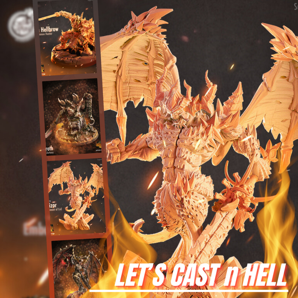 Let's Cast n Hell-Model For DnD miniature [Made to order Parcel ...