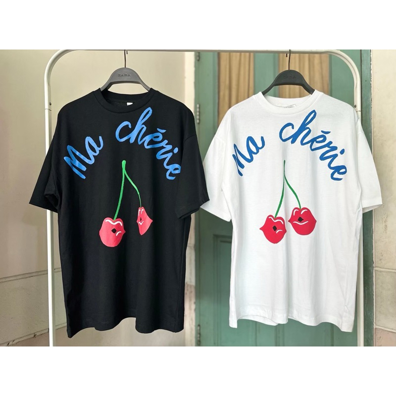 SIS.ON | Oversize SHE Fruit Design T-Shirt (Ma cherry Blue) | Shopee ...