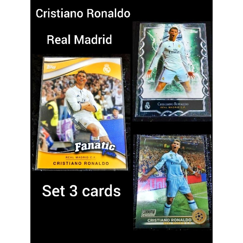 Cristiano Ronaldo Real set 3 cards * Genuine Copyright Product ...