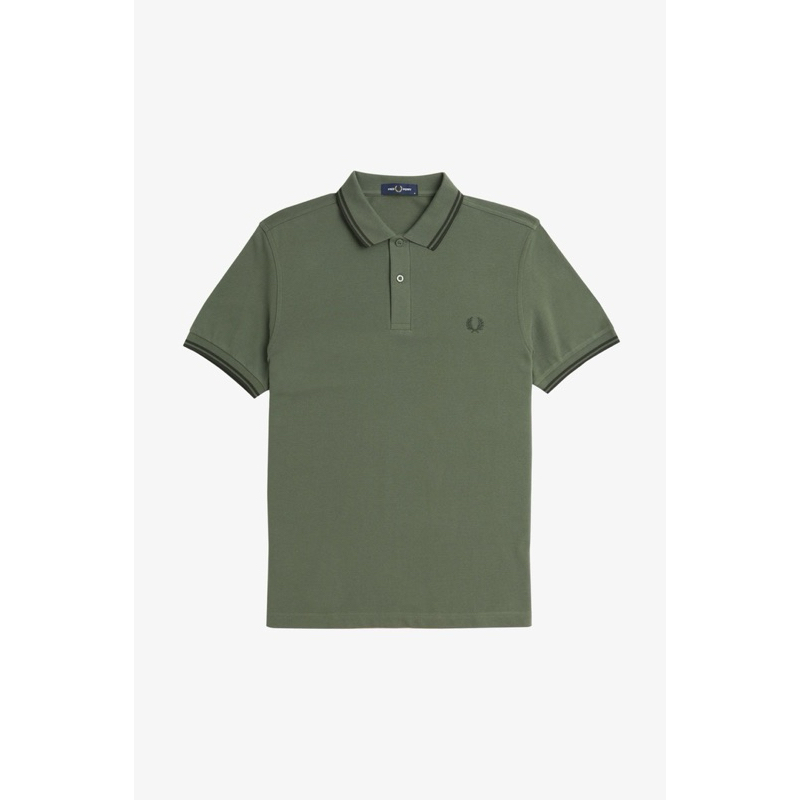 Fred Perry Twin Tipped Polo Shirt in Green/Night Green | Shopee Philippines